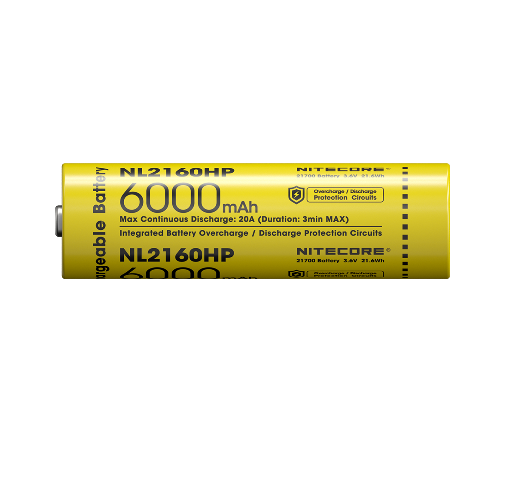Shop Nitecore NL2160HP · 21700 · 6000mAh · 20A High-Drain Protected ...